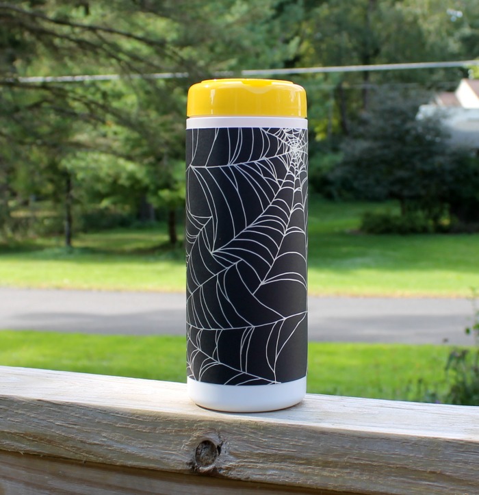 DIY Halloween Plastic Bag Dispenser & Lysol Giveaway! - Outnumbered 3 to 1