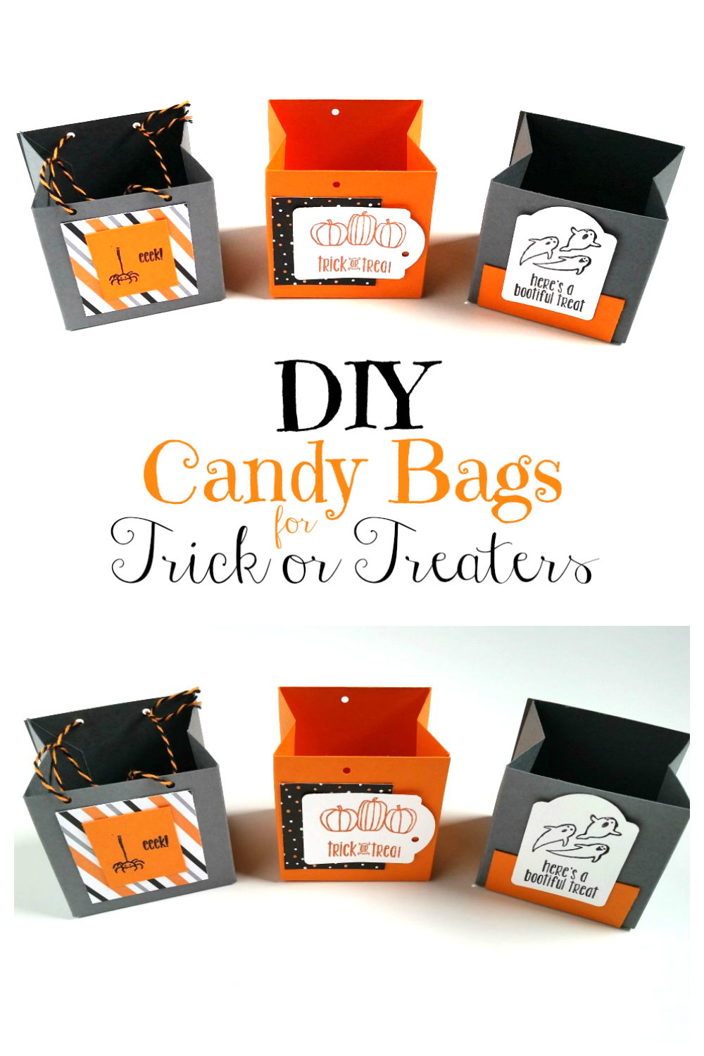 DIY Candy Bags for Trick or Treaters - Outnumbered 3 to 1
