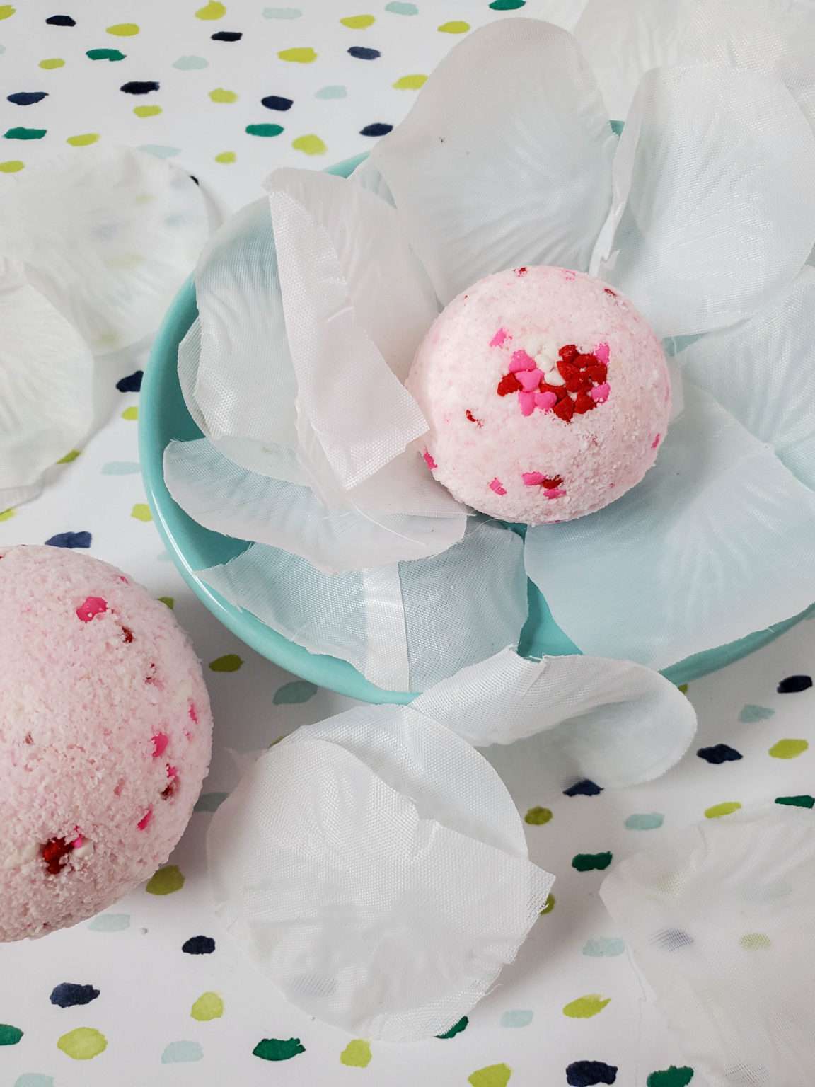 Valentine's Bath Bombs with Sprinkles - Outnumbered 3 to 1