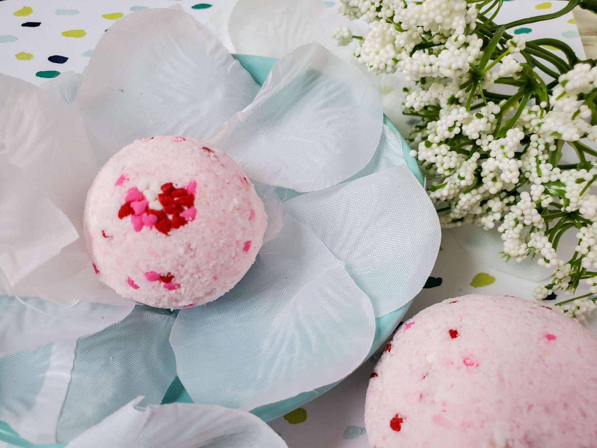 Valentine's Bath Bombs with Sprinkles - Outnumbered 3 to 1