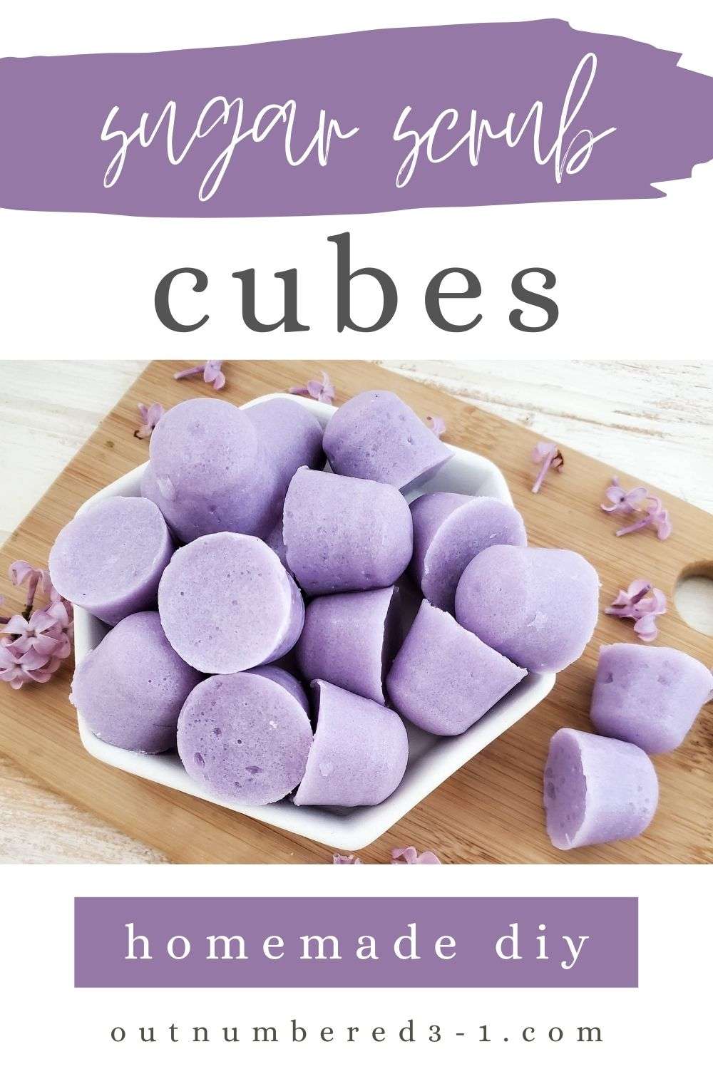 How to Make Sugar Scrub Cubes - Outnumbered 3 to 1